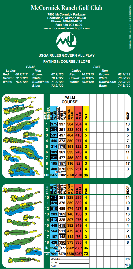 McCormick Ranch – Palm – GolfScottsdaleArizona.com